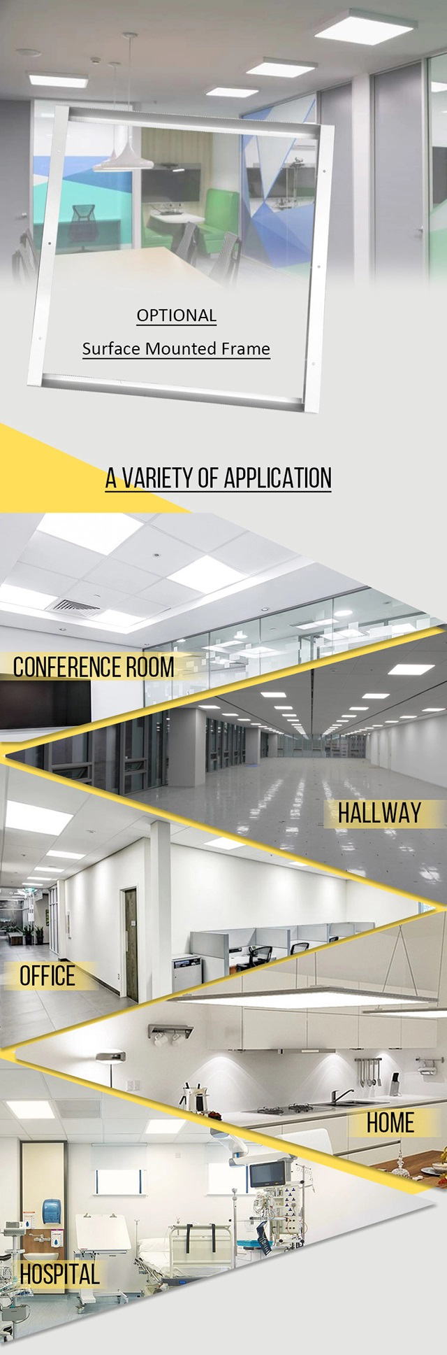 Slim Seamless Recessed 85lm/W 300x1200mm Edge Lit LED Panel