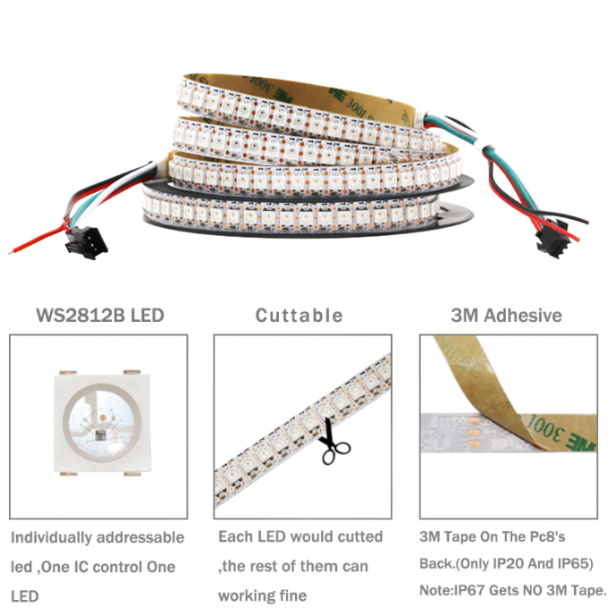 Full Color 120pcs 5050 Addressable WS2812B Addressable LED Strip
